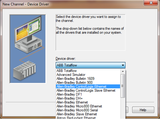 Access Allen Bradley PLC software from Kepware ServerEX.