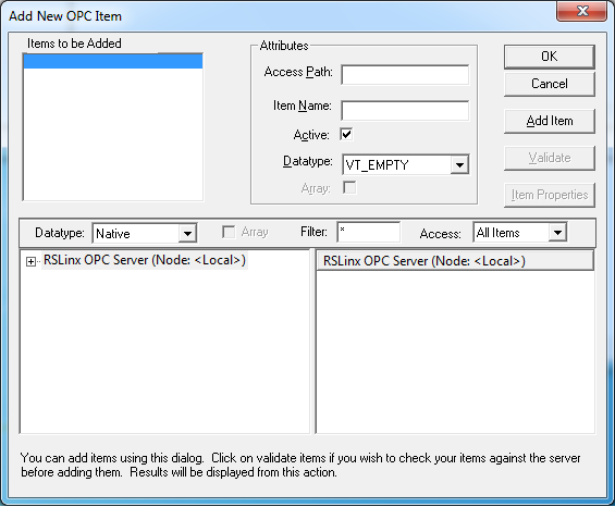 EQ7000 RSLINX AB Ethernet driver topic configuration and OPC client ...