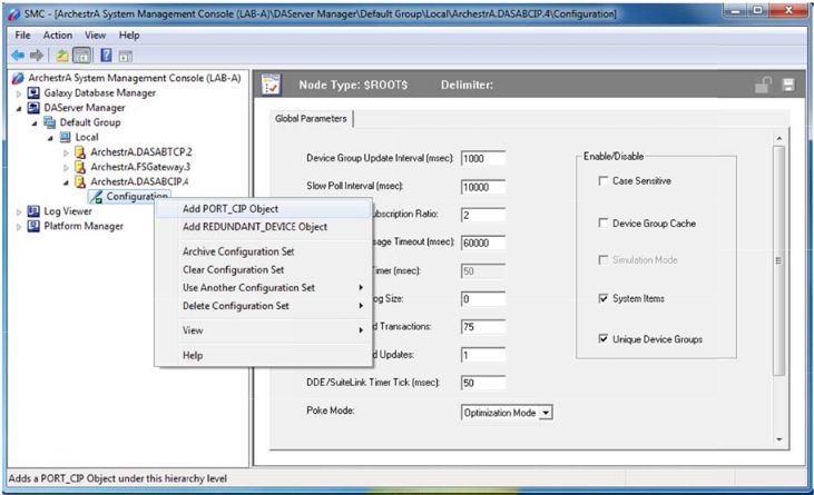 Accessing Allen Bradley DH485 SLC500 with EQ7000 using Wonderware DASABCIP